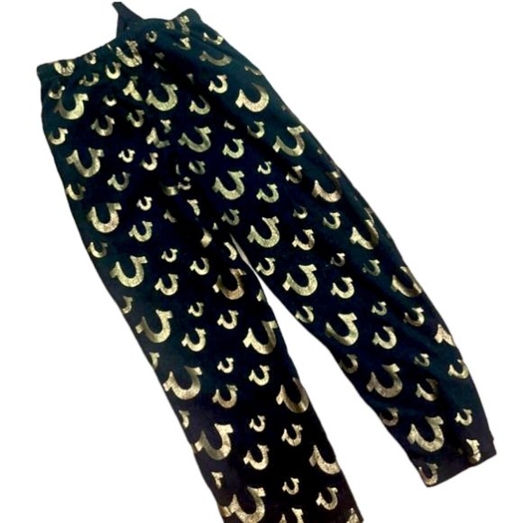 True Religion | Pants | True Religion Fleece Gold Foil All Over Logo ...